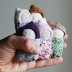 Mini Baby Doll, Tiny 3 Inches Mini Cloth Doll Swaddle Baby,custom Made ...