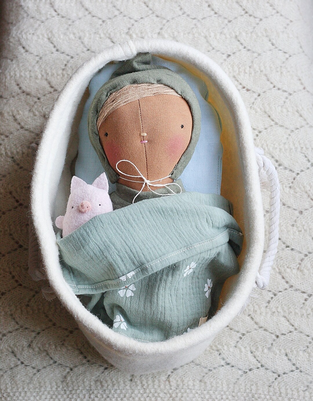 Baby Doll, Baby in a Crib Cloth Doll, Doll Kit With Accessories,pyjama ...