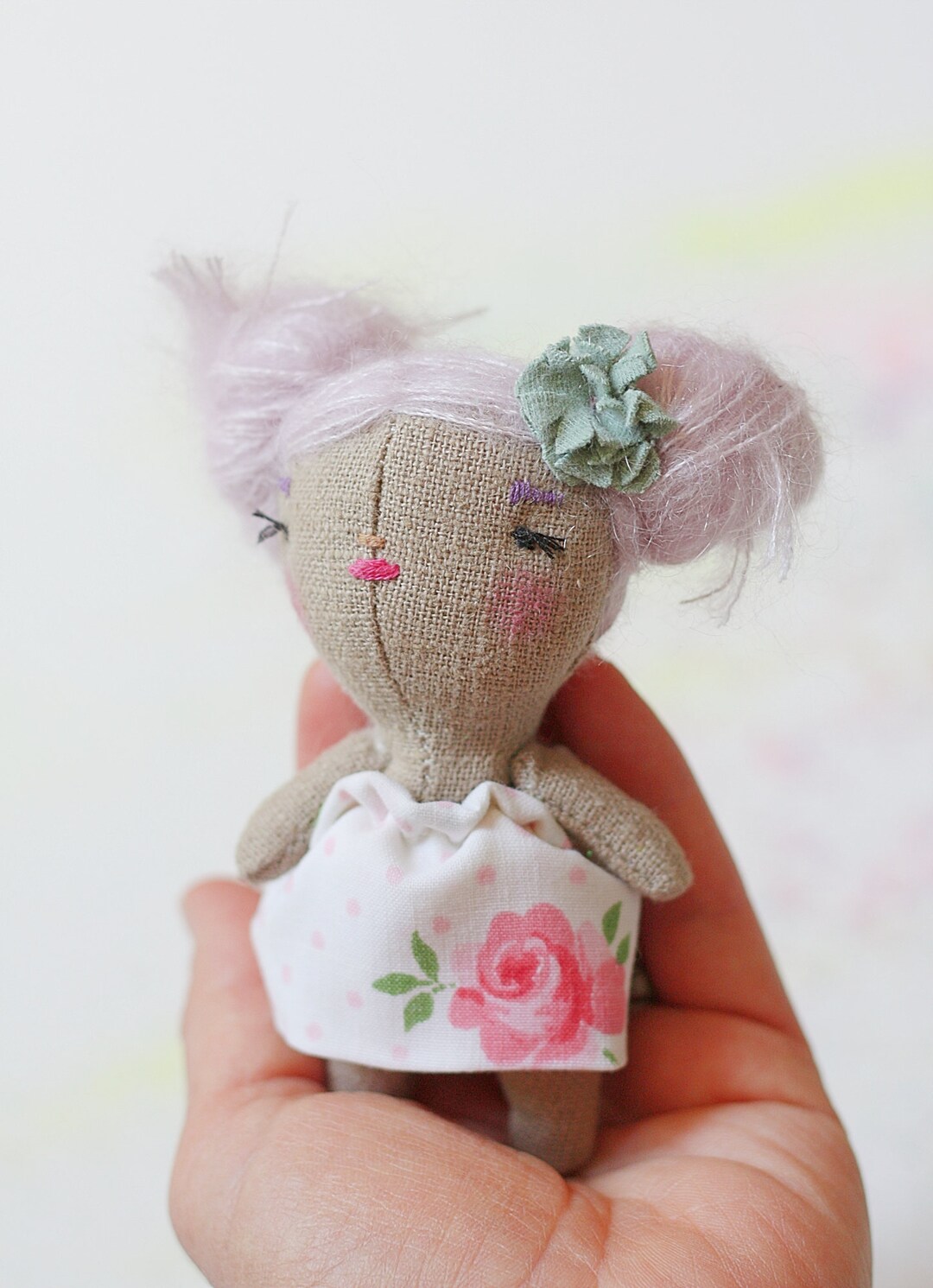 Mini Doll,miniature Cloth Doll, Custom Small Doll, Mini Poupée Sur ...