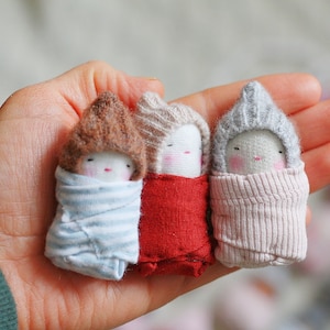 Mini Baby Doll, Tiny 3 Inches Mini Cloth Doll Swaddle Baby,custom Made ...