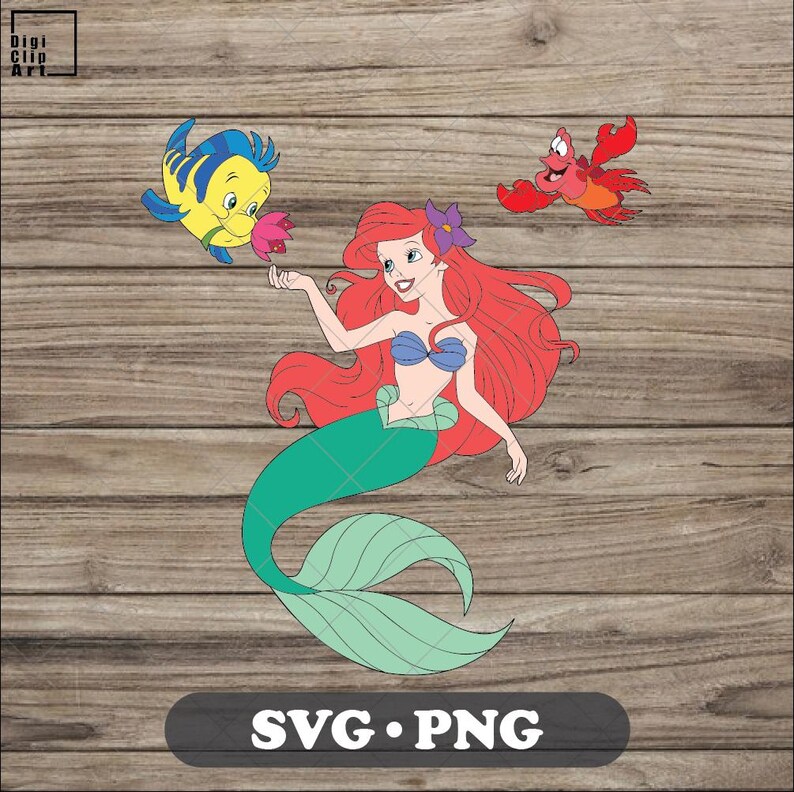 Little Mermaid Svg Little Mermaid and Friends Svg Little Mermaid ...