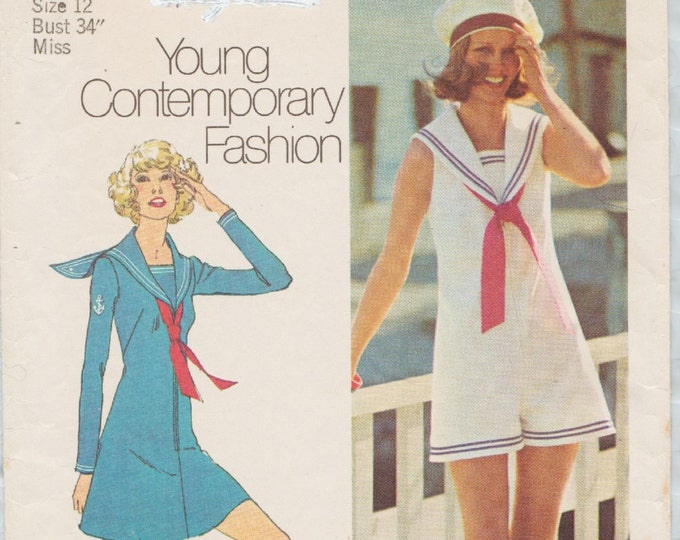 Simplicity 9982 / Vintage Sewing Pattern / Culottes Romper Playsuit ...