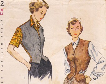 Simplicity 2539 Vintage 50s Sewing Pattern Dress Size 14 Bust 34 - Etsy