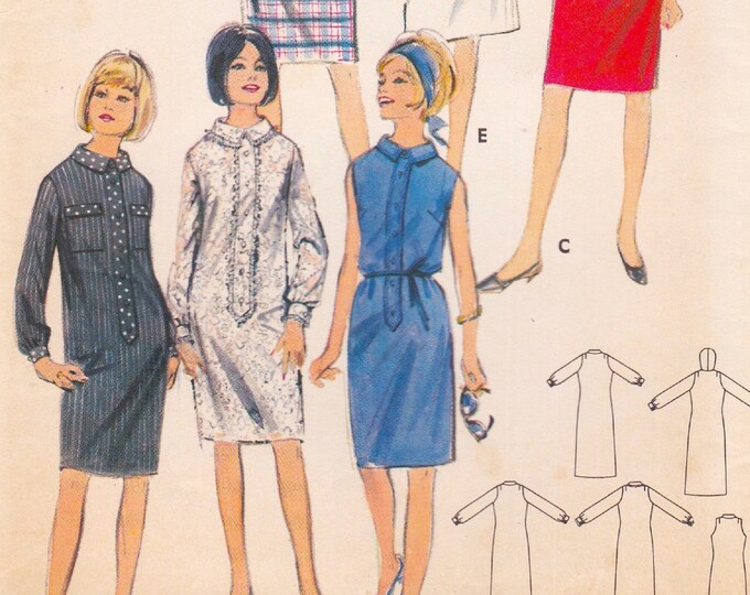 Simplicity 2539 Vintage 50s Sewing Pattern Dress Size 14 Bust 34 - Etsy