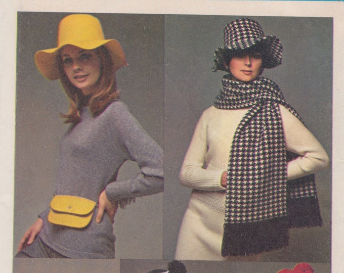 Simplicity 8468 / Vintage Sewing and Knitting Pattern / Hat Bag Purse ...