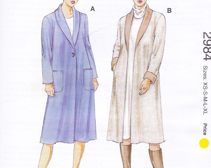 Kwik Sew 2984 Vintage Sewing Pattern Coat Sizes XS S M L XL Unused - Etsy