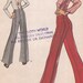 Very Easy Vogue 8462 Vintage 1970s Sewing Pattern Trousers Pants Waist ...
