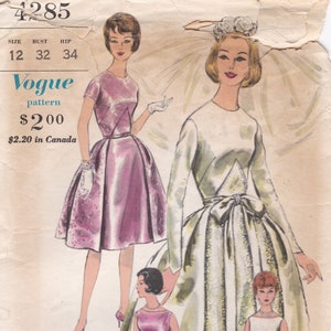 Vogue Special Design 4285 Vintage Sewing Pattern Bridal Dress Wedding ...