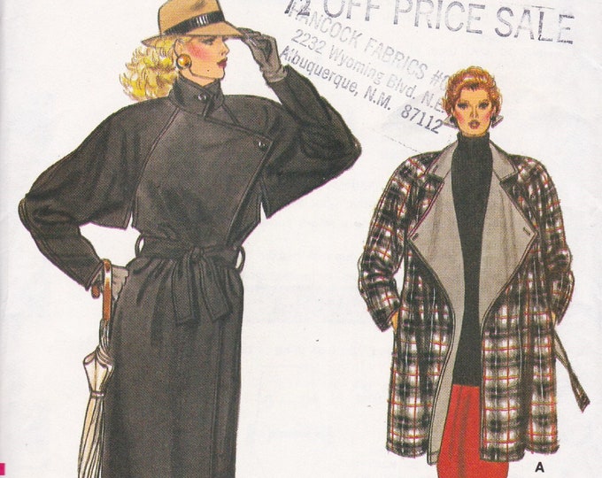 Butterick 5467 Sewing Pattern Coat Jacket With Raglan Sleeves Sizes 16 ...