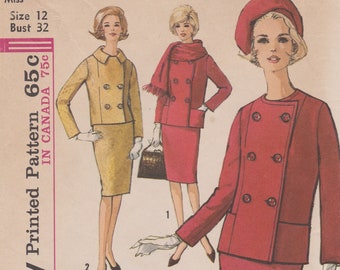 Lined Jacket, Skirt Suit and Pants Bust 32 Simplicity 6636 Vintage ...