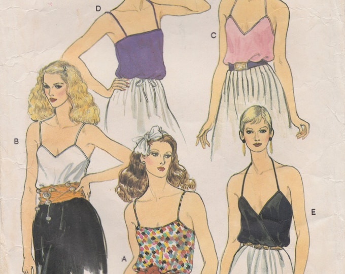 Vogue 7365 Vintage Sewing Pattern Blouse Shirt Top Camisole Size 12 ...