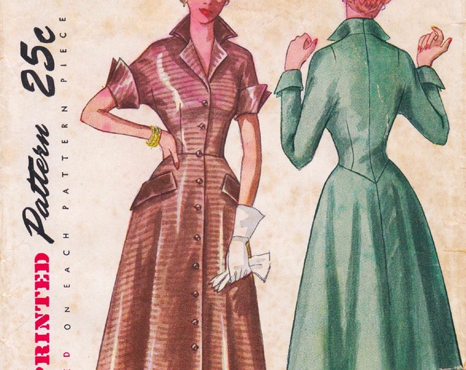 Advance 5004 Vintage 40s Sewing Pattern Dress Size 16 - Etsy