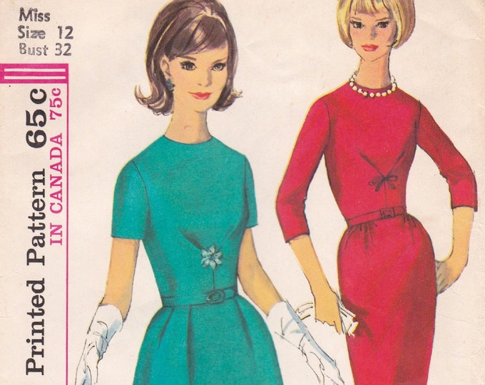 Vintage 40s Sewing Pattern / Dress and Cape / Capelet / Simplicity 2085 ...