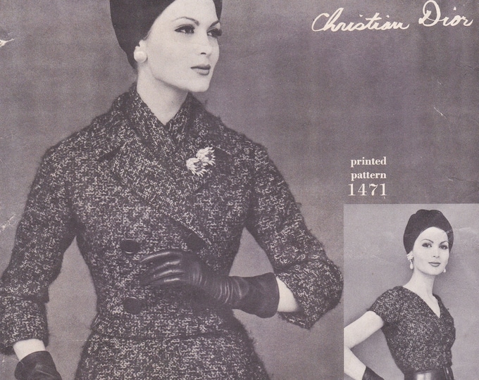 Vogue Paris Original 1471 Vintage 1950s Sewing Pattern by Christian ...