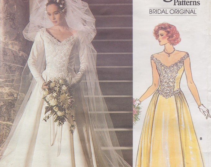 Vogue Bridal Original 1677 / Vintage Sewing Pattern / Wedding Dress ...