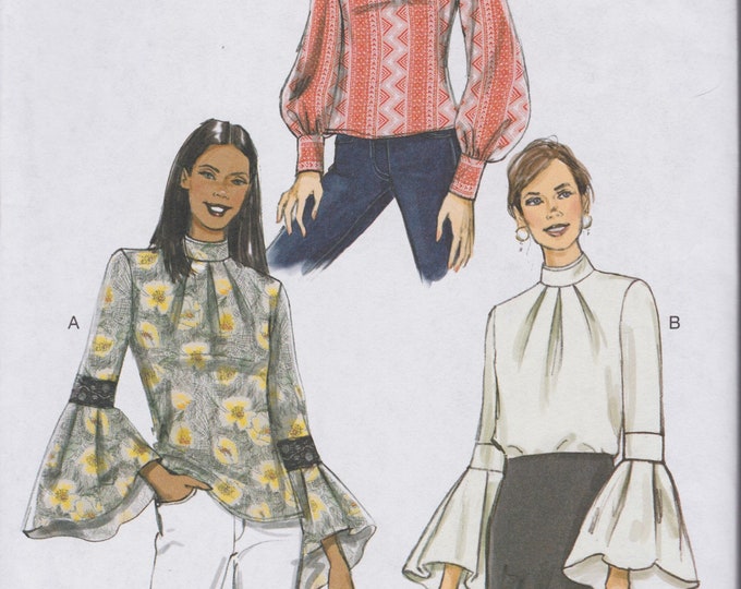 Vogue 9285 Sewing Pattern Blouse Shirt Top Sizes 14 16 18 20 22 Bust 36 ...