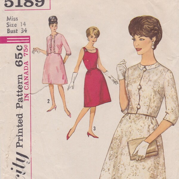 Simplicity Dress Pattern 5189 - Etsy Simplicity Dress Pattern 5189 - Etsy