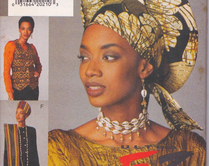 Vogue 9117 Vintage Sewing Pattern Millinery Hat Vest Stole Headwrap ...