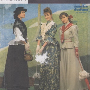 Simplicity 8375 Vintage Sewing Pattern 1890s Era Costume Sizes 18 20 22 ...
