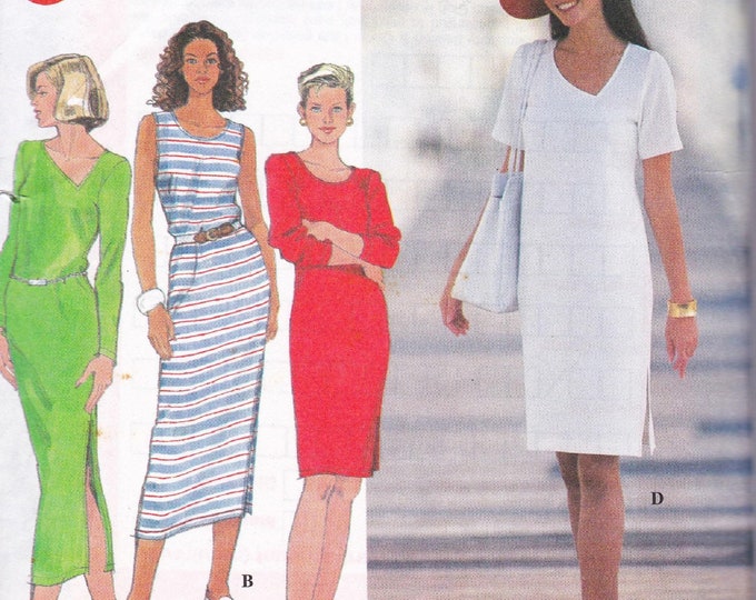 Simplicity 7694 Vintage Sewing Pattern Pullover Dress Sizes 12 14 16 ...