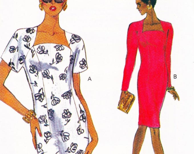 Simplicity 8669 Vintage Sewing Pattern Sheath Dress Gown Sizes 14 16 18 ...