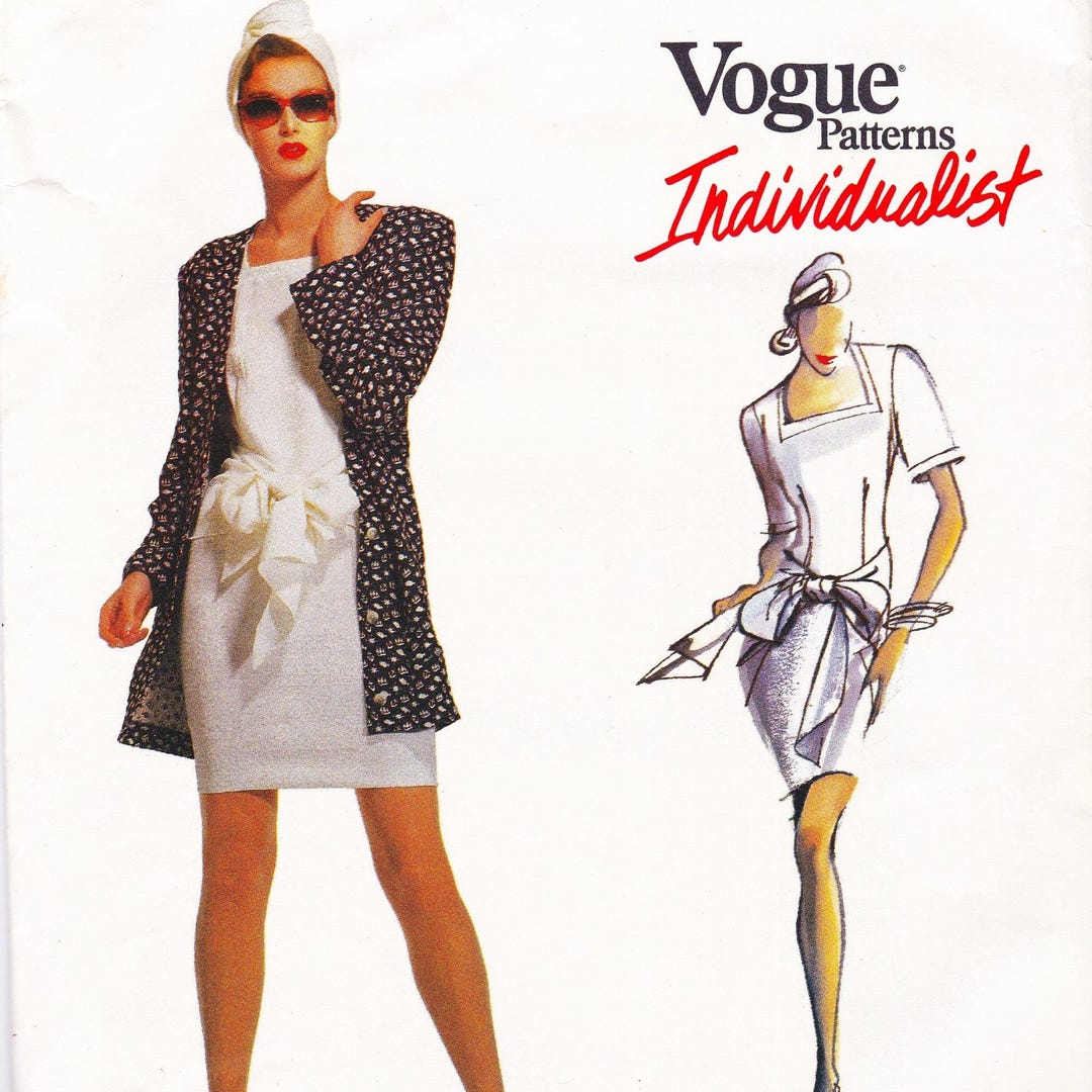 Vogue 2085 Vintage Betty Jackson Sewing Pattern Dress & Jacket Sizes 6 ...