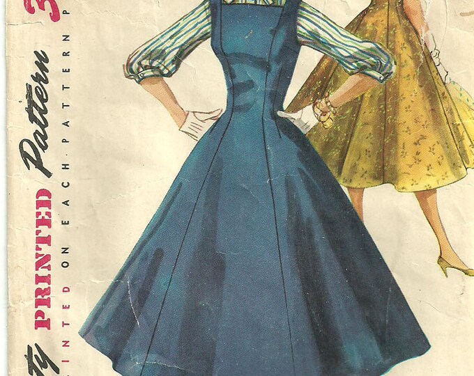 Vintage Fifties Sewing Pattern From Simplicity 1234 Dress Size 13 - Etsy