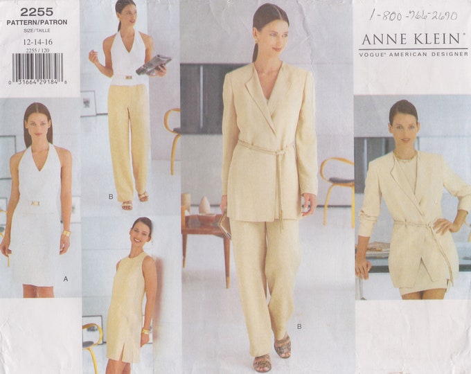 Vogue 2255 / Vintage Designer Sewing Pattern by Anne Klein / Halter Top ...