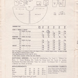 Butterick 6903 Vintage 1950s Sewing Pattern Dress and Bolero Jacket ...