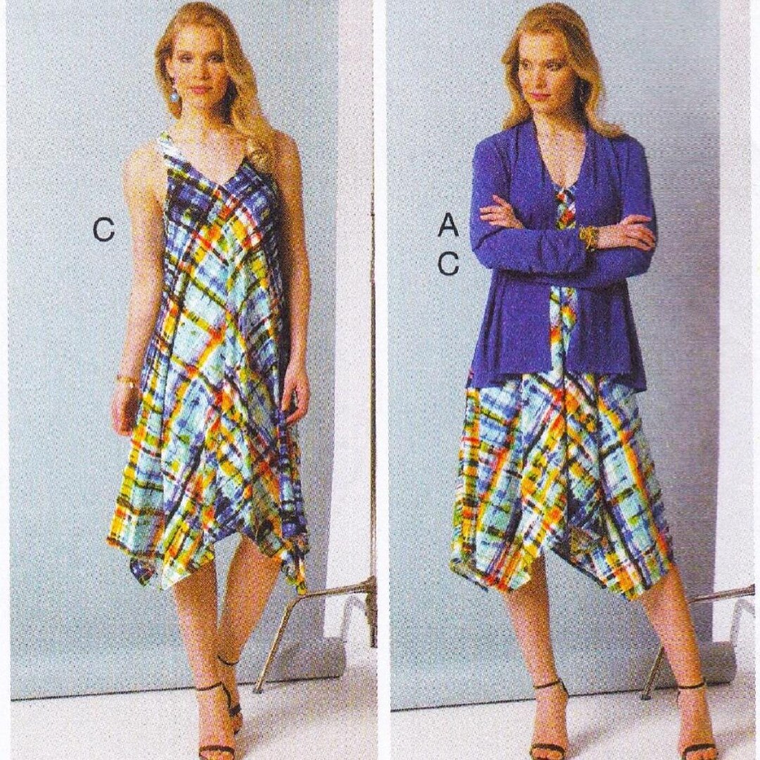 Vogue 9117 Sewing Pattern Cardigan Top Dress Skirt Pants Trousers Sizes ...