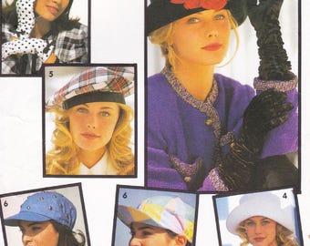 Vogue 9117 Vintage Sewing Pattern Millinery Hat Vest Stole Headwrap ...