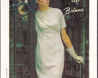 Vogue 1327 // Paris Original Vintage Designer Sewing Pattern by Balmain ...