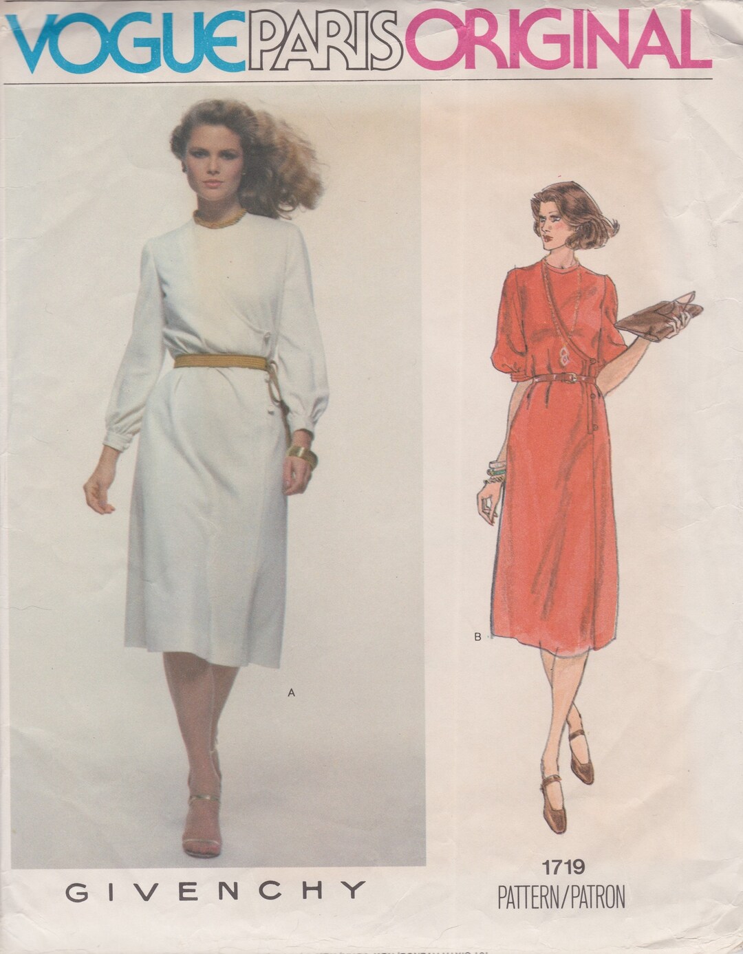 Vogue Paris Original 1719 Vintage Designer Sewing Pattern by Givenchy ...