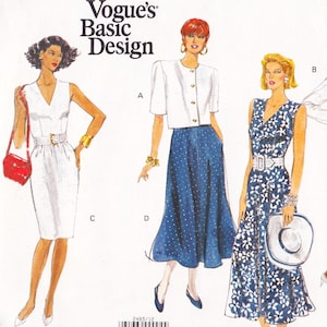 Very Easy Vogue 2483 Vintage Basic Design Sewing Pattern Dress and ...