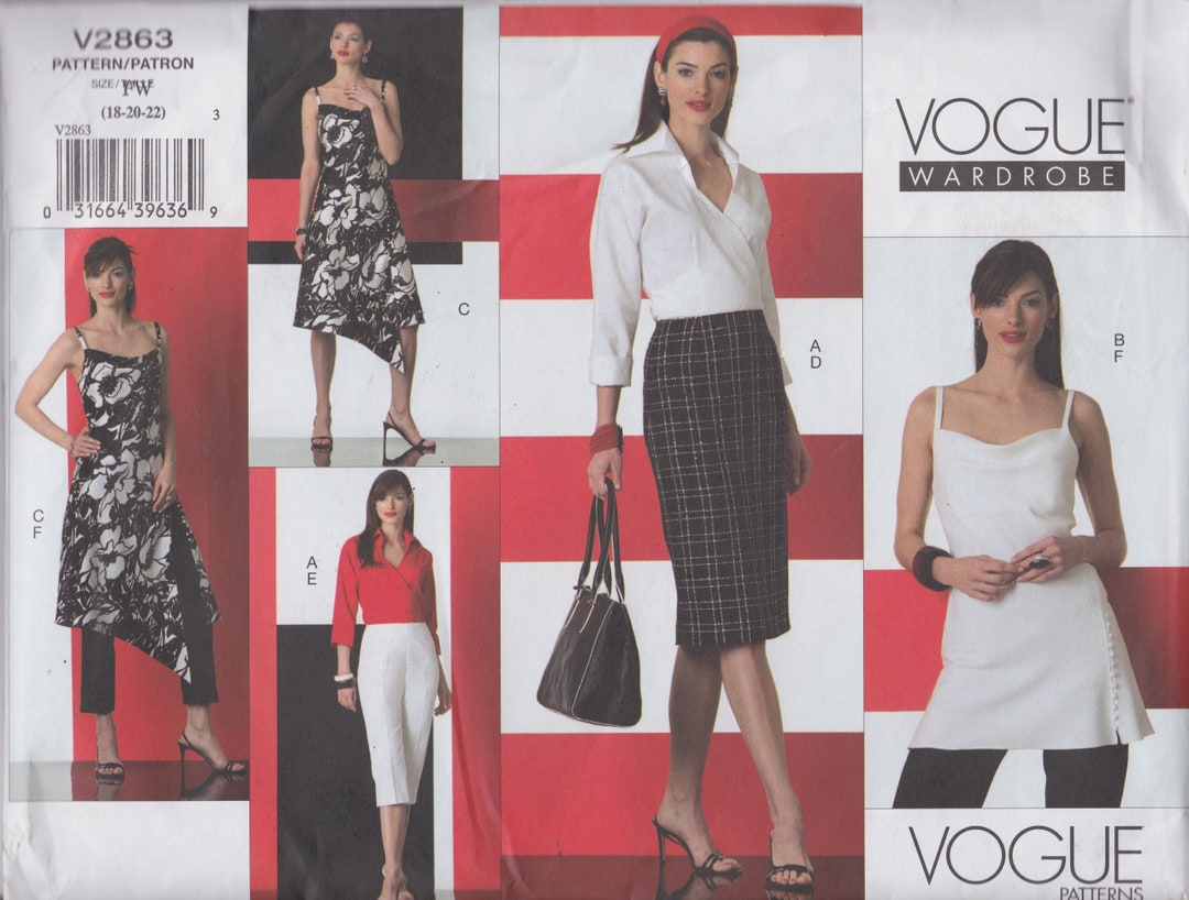 Vogue Wardrobe 2863 / Sewing Pattern / Dress Trousers Pants - Etsy