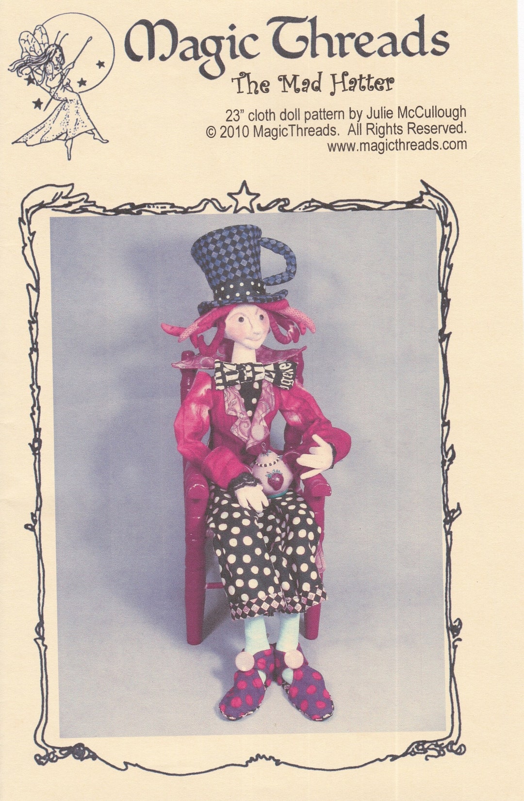 Magic Threads Dollmaking Sewing Pattern by Julie Mccullough the Mad ...