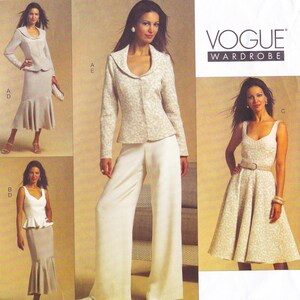 Vogue Wardrobe 2958 Sewing Pattern Dress Jacket Trousers Pants Skirt ...