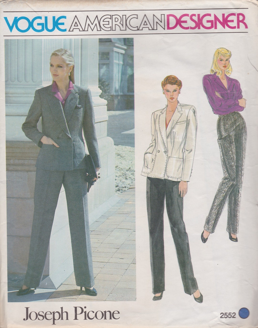Vogue 2552 Vintage Designer Sewing Pattern by Joseph Picone Jacket ...