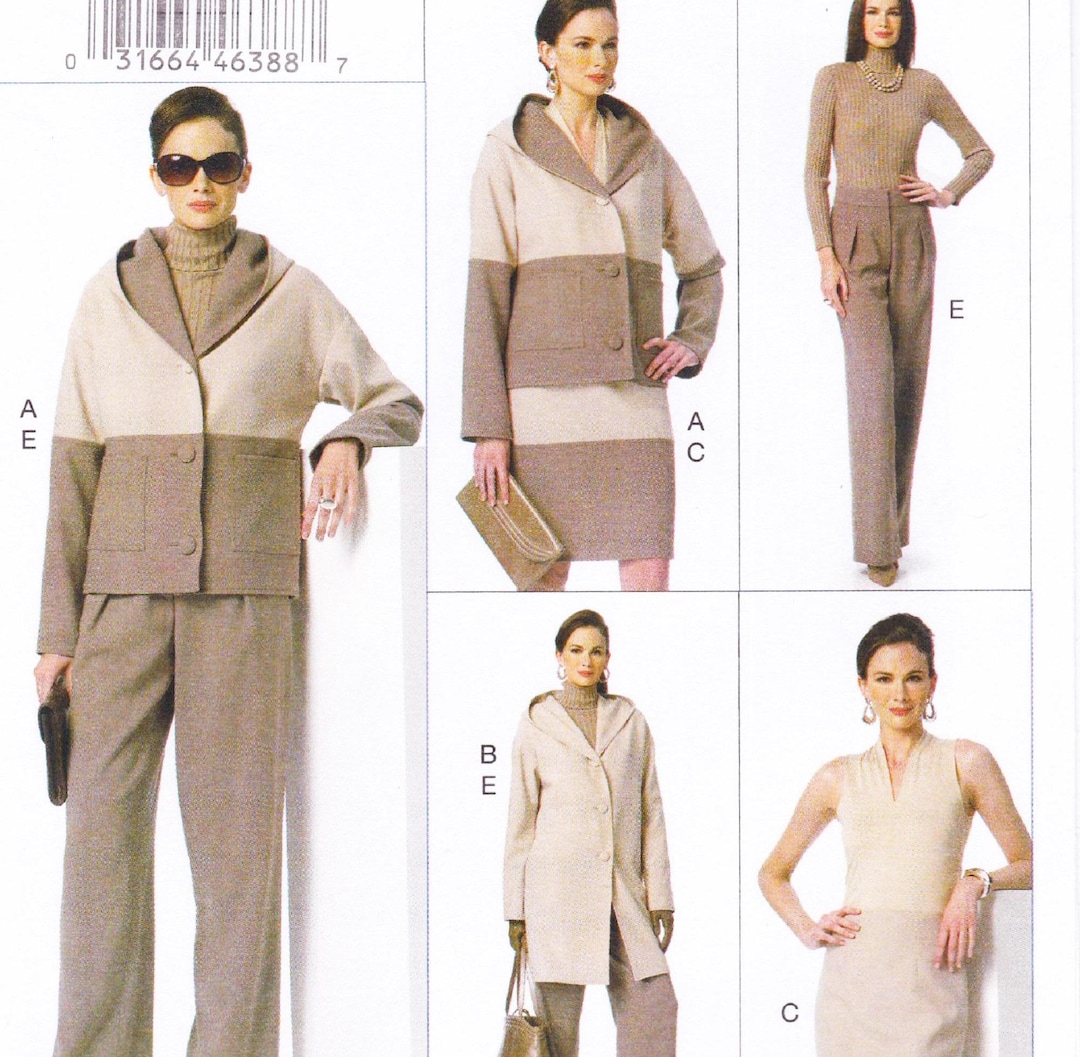 Vogue Wardrobe 9163 Sewing Pattern Coat Jacket Skirt Trousers Pants ...