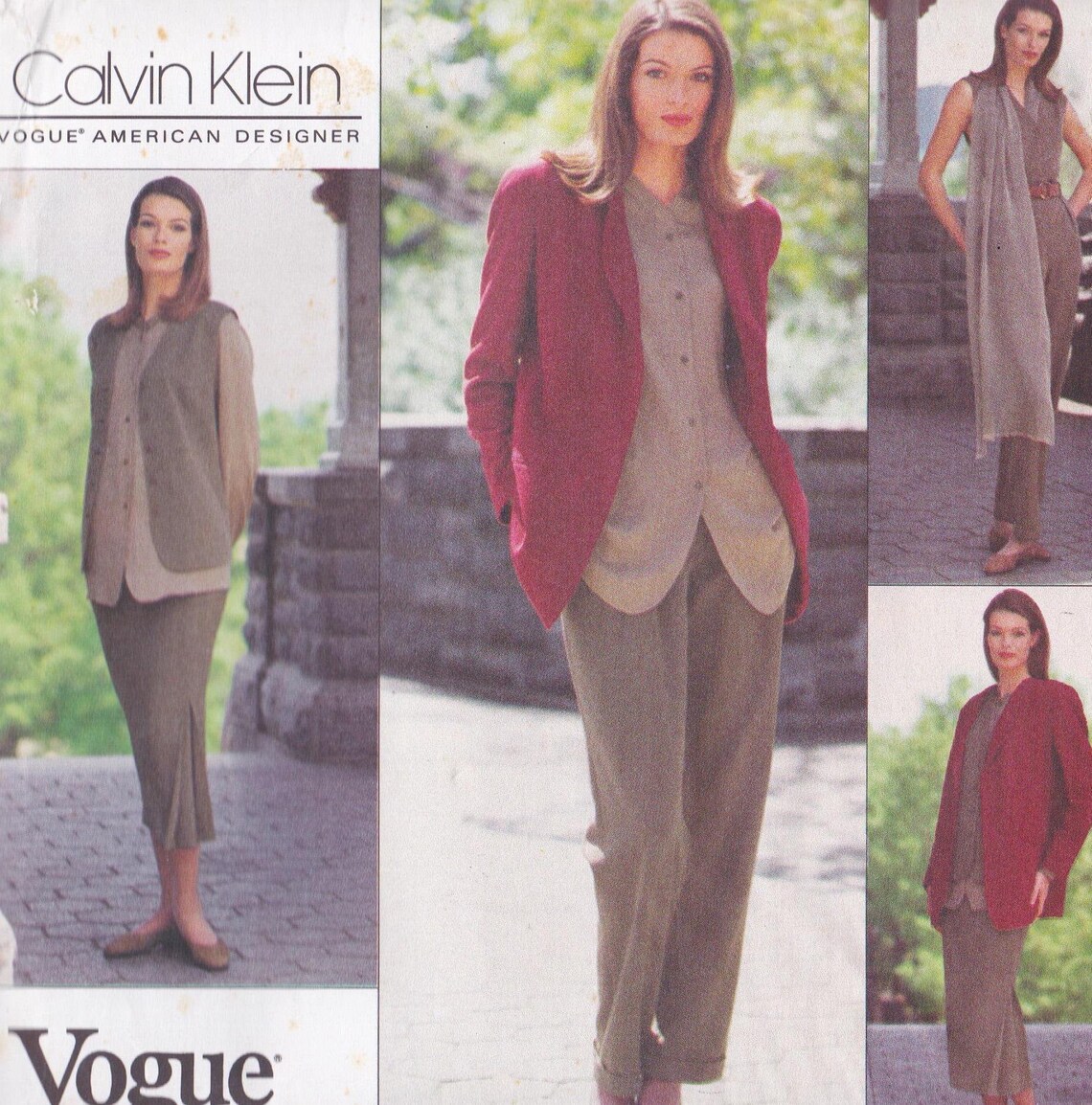 Vogue 1236 Vintage Designer Sewing Pattern by Calvin Klein Jacket Vest ...