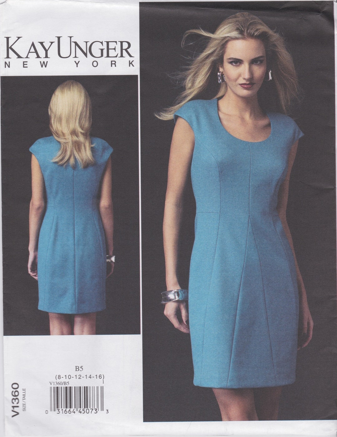 Vogue 1360 Designer Sewing Pattern by Kay Unger Dress Sizes 8 10 12 14 ...
