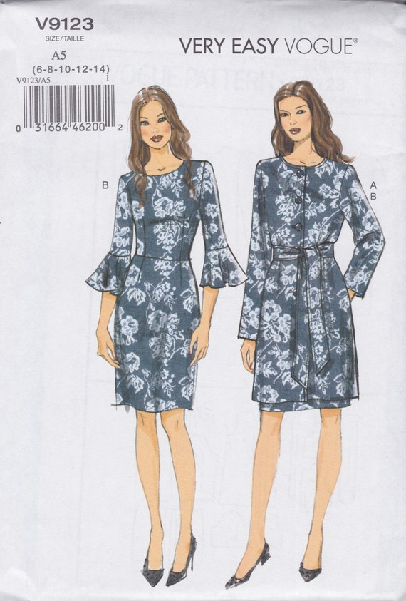 Very Easy Vogue 9123 / Sewing Pattern / Dress Jacket Coat / - Etsy