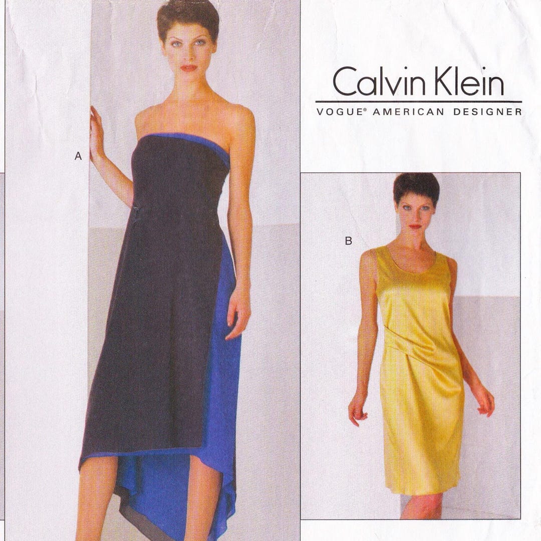 Vogue 2069 Vintage Designer Sewing Pattern by Calvin Klein Dress Sizes ...