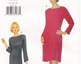 Very Easy Vogue 9770 Vintage Sewing Pattern Dress Sizes 14 16 18 Bust ...