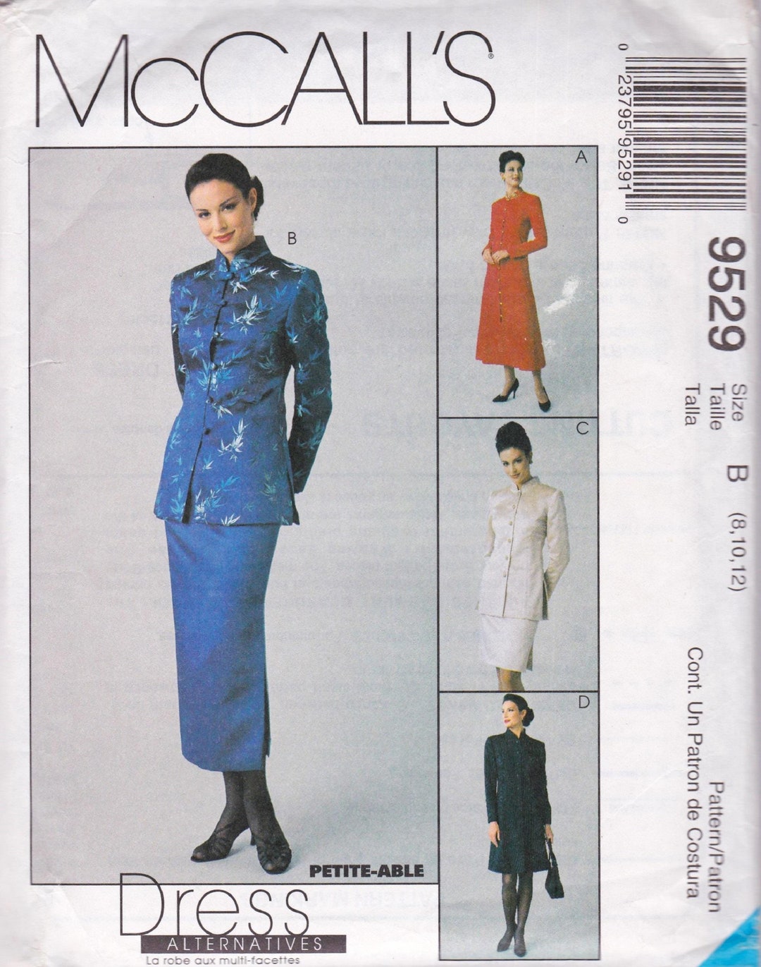 Mccalls 9529 Vintage Sewing Pattern Jacket Skirt Dress Sizes 8 10 12 ...