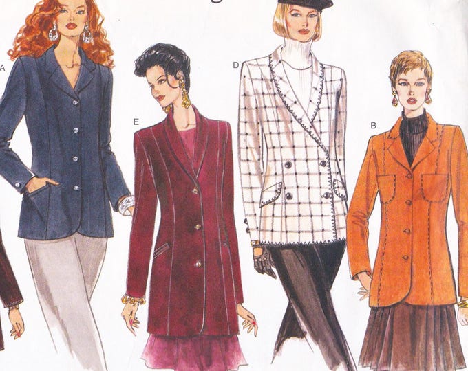 Butterick 5467 Sewing Pattern Coat Jacket With Raglan Sleeves Sizes 16 ...
