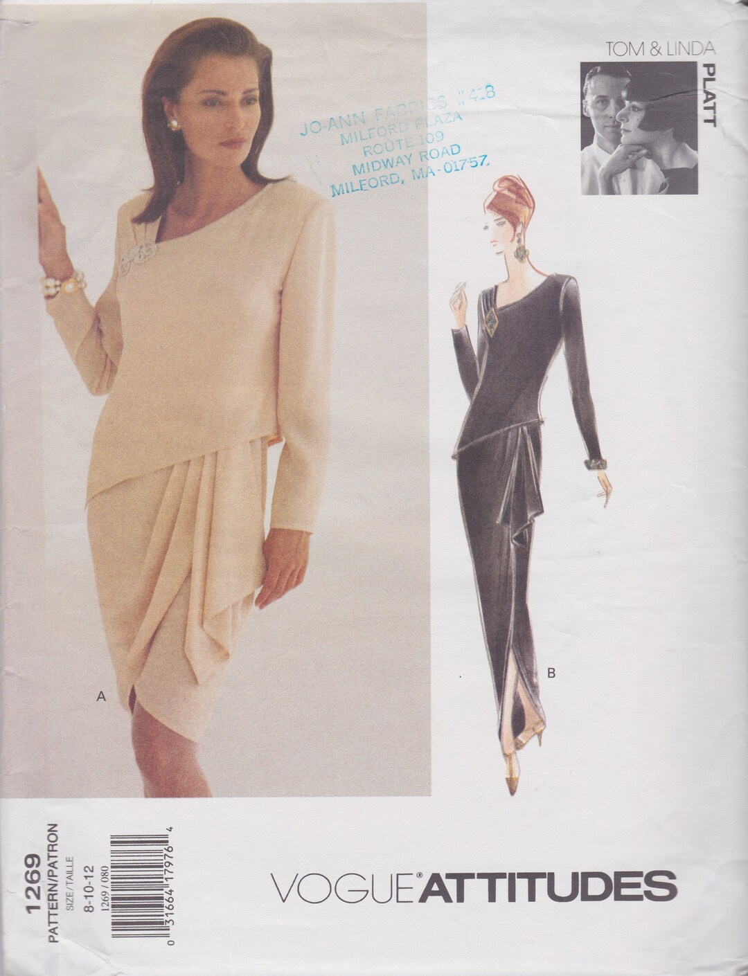 Vogue 1269 Vintage Designer Sewing Pattern by Tom and Linda - Etsy