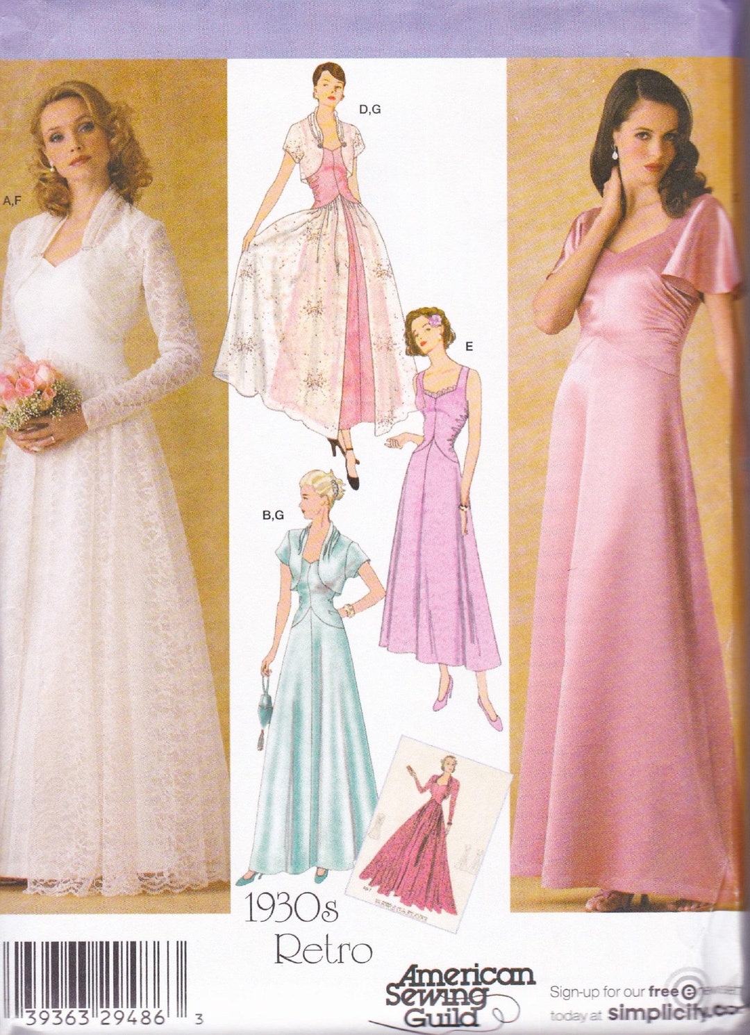 Simplicity 4270 Reissue Sewing Pattern Reproduction of A 1930s Design ...