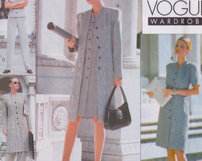 Very Easy Vogue 2102 Vintage Sewing Pattern Dress Jacket Top Trousers ...