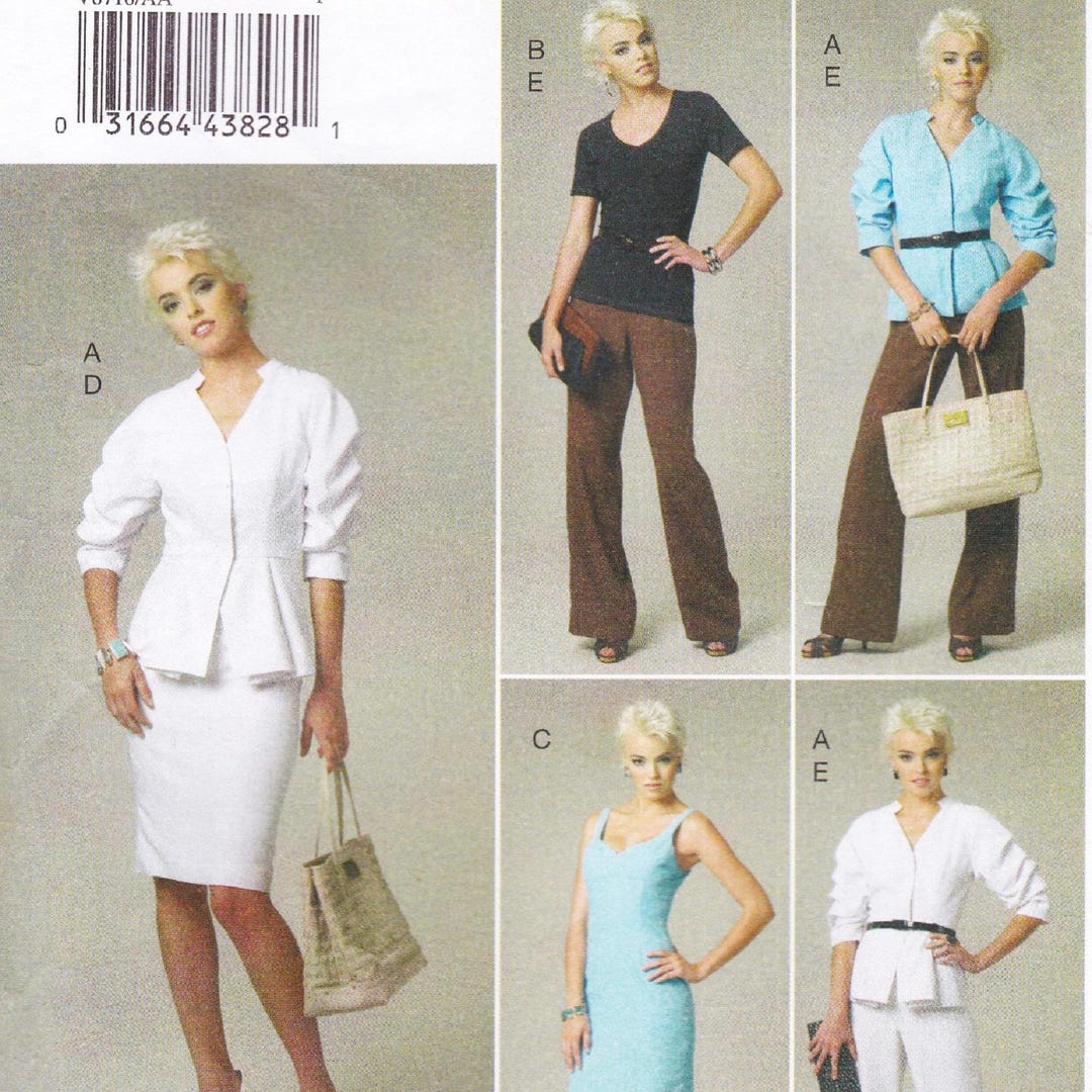 Vogue Wardrobe 8718, Sewing Pattern, Skirt, Pants, Jacket, Dress, Shirt ...